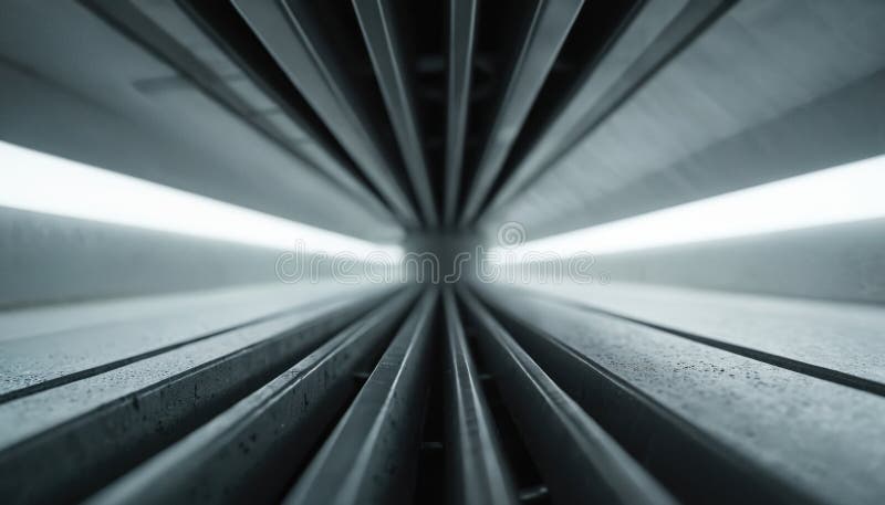 Close-up Air Vent on Ceiling. Perspective View Creates Vanishing Point ...