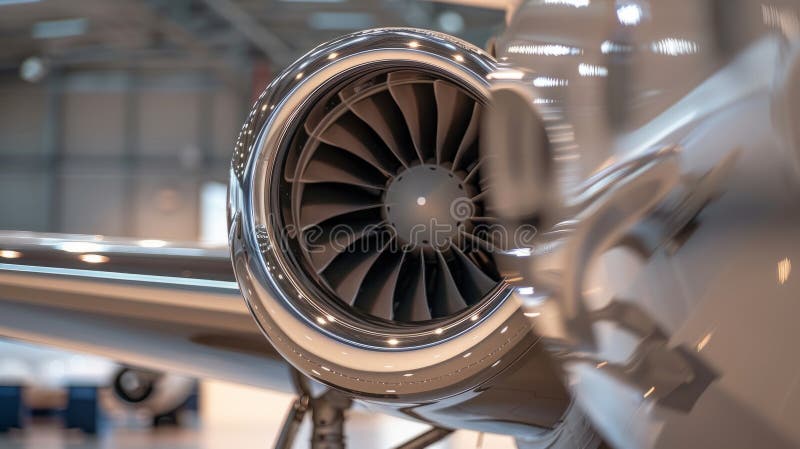 Close-up of an Aircraft Jet Engine. Stock Photo - Image of propulsion ...