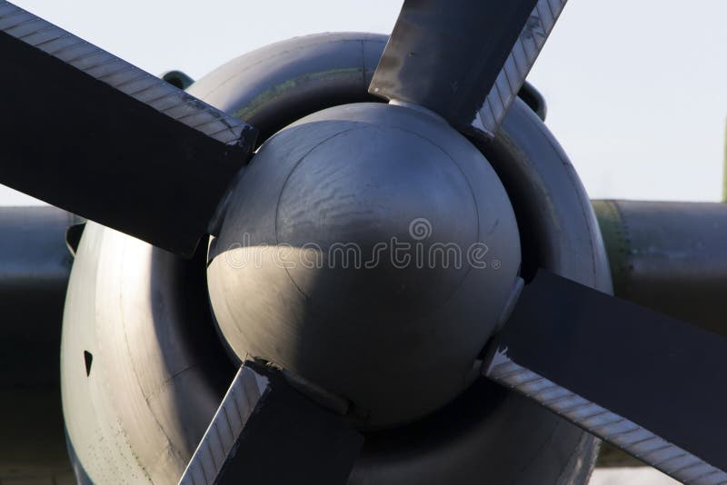 Airplane Engine Wood Propeller Stock Photo - Image of cylinder ...