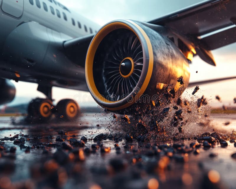Close-Up of Airplane Wheels Lifting Off Runway, Transitioning To ...