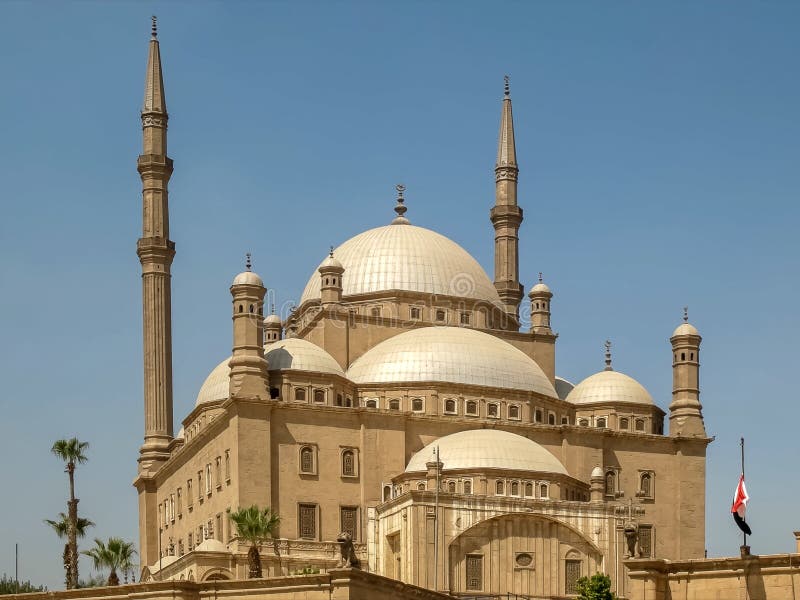 Close Up of the Alabaster Mosque in Cairo, Egypt Stock Photo - Image of ...