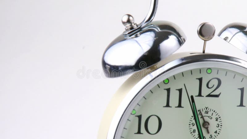 Close Up of an Alarm Clock Footage. Concept of Time Passing Stock ...