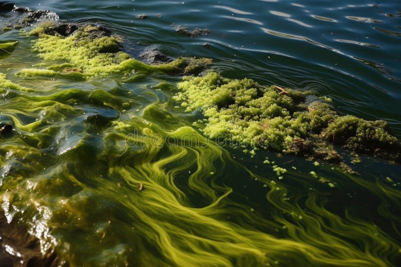 Close-up of Algae Bloom, Caused by Excess Nutrients in the Water Stock ...