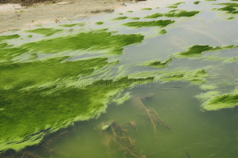 Close-up of Algae Bloom, Caused by Excess Nutrients in the Water Stock ...