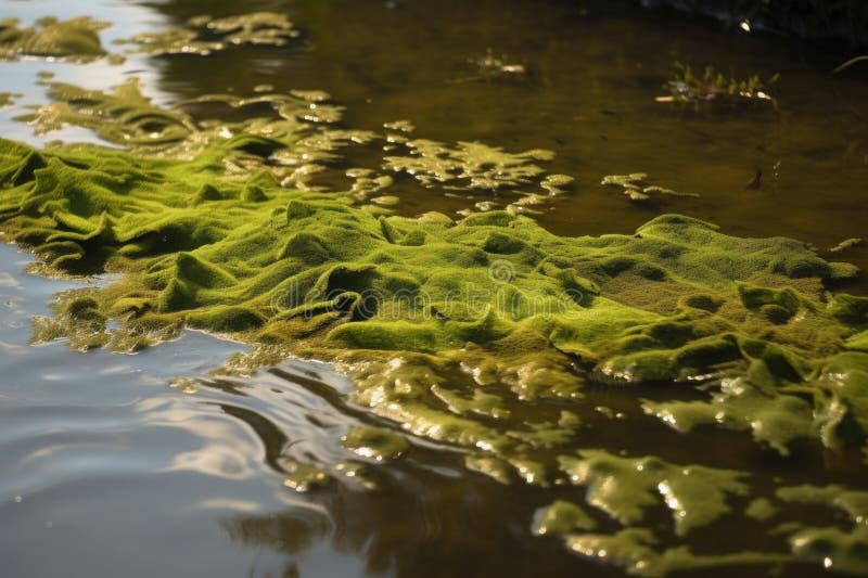 Close-up of Algae Bloom, Caused by High Levels of Nutrients in Water ...