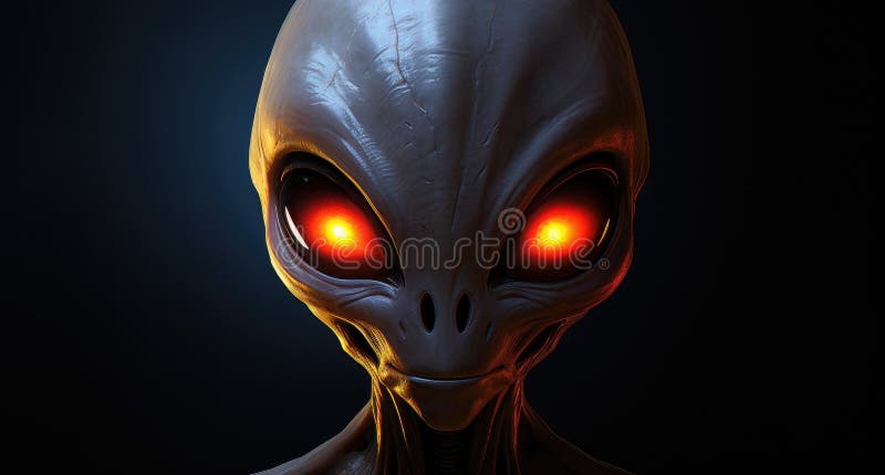 A close up of a alien stock illustration. Illustration of generated ...
