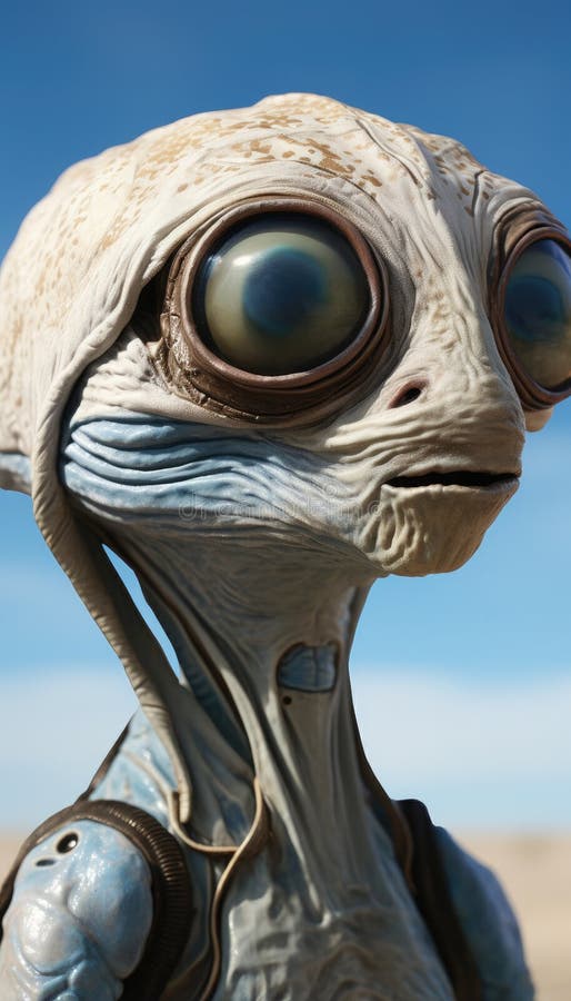 A close up of a alien stock illustration. Illustration of alien - 289882269