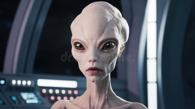 A Close Up of a Alien Looking Creature with Large Eyes, AI Stock ...
