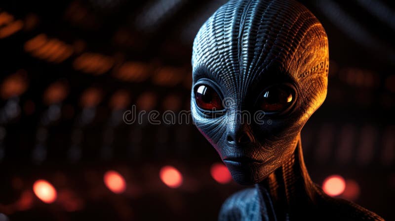 A Close Up of a Alien Looking Creature with Red Eyes, AI Stock ...