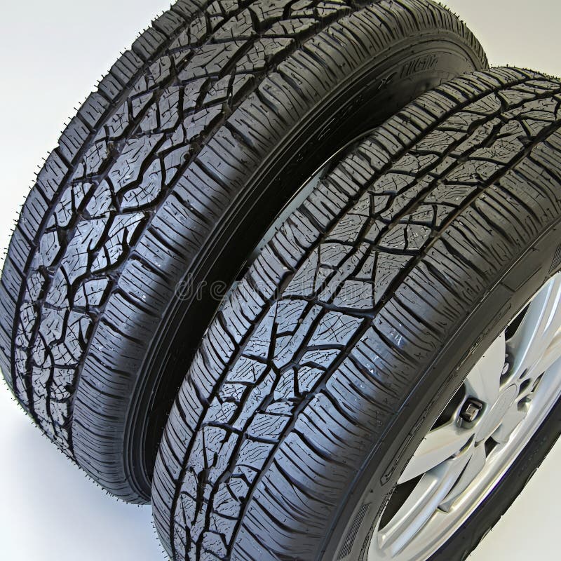 Close-up of All-terrain Tires with Deep Tread Design Stock Image ...