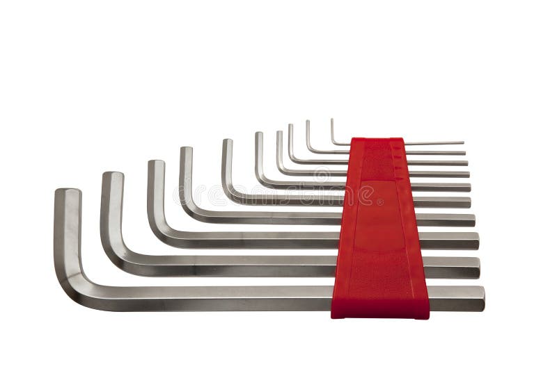 Allen Key on White Background Stock Image - Image of metallic ...