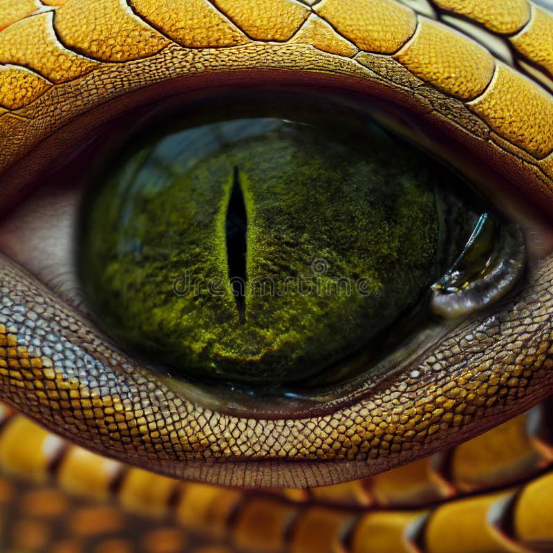 Close-up Alligator eye stock illustration. Illustration of green ...