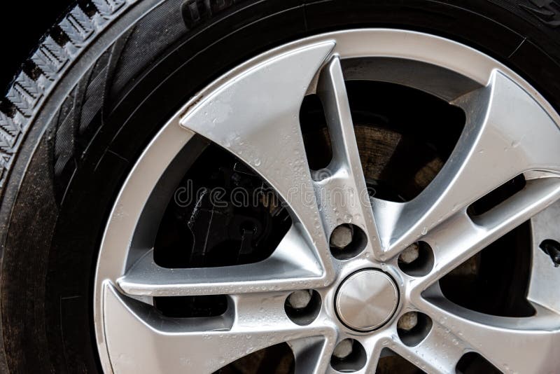 Close Up of a Car Rim. Alloy Wheels Close Up Stock Image - Image of ...