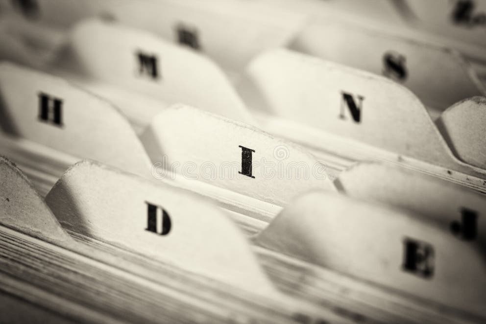 Close Up of Alphabetical Index Cards in Box Stock Photo - Image of ...