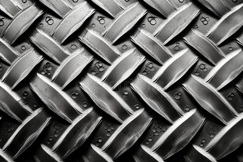 Close-up of an Aluminum Floor. Steel Patterns. the Image is Generated ...