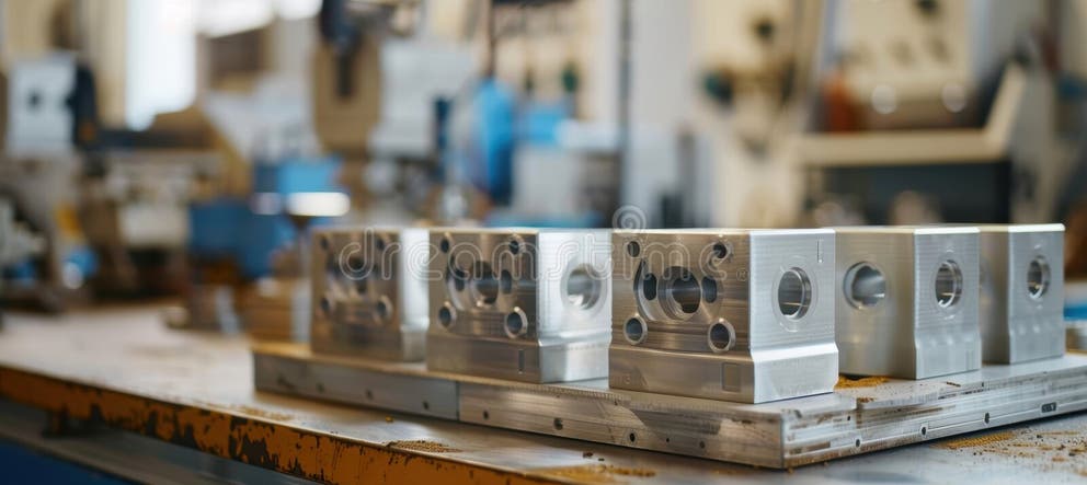 Close-Up of Aluminum Molds for Precision Engineering on a Workshop Bench Stock Photo - Image of ...