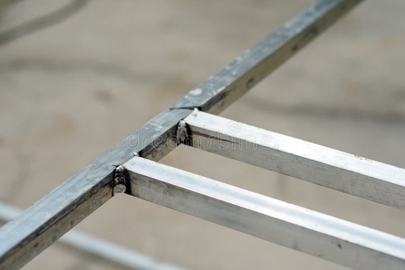 Close Up of Aluminum Welding Stock Photo - Image of kitchen, industry ...