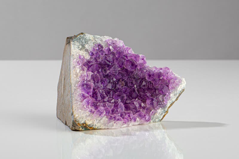 Close Up of Amethyst Crystal Stone Stock Photo - Image of pattern ...