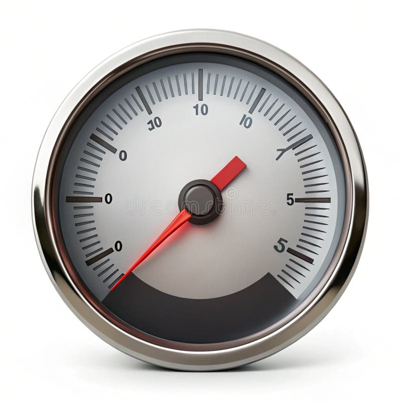Close Up of Analog Car Speedometer Isolated Designed for Accurate Speed ...