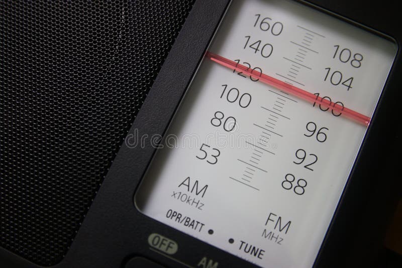 Close-up of the Analog Dial of a Portable Radio Stock Photo - Image of ...