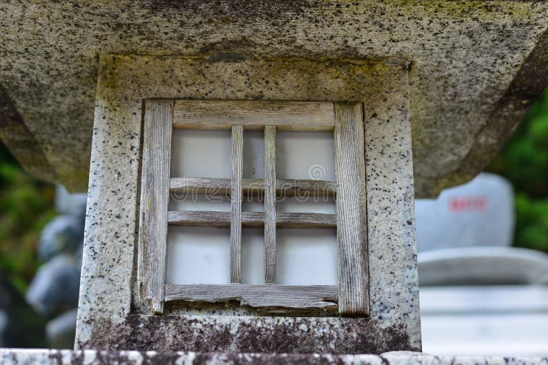 Ancient Lantern at Pine Tree Forest Stock Photo - Image of outdoor ...
