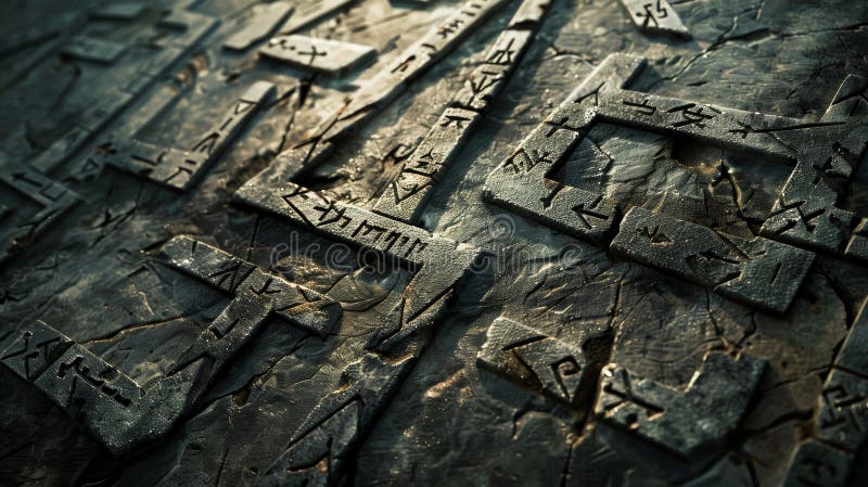 Close Up of Ancient Weathered Stone Carvings with Intricate Patterns ...