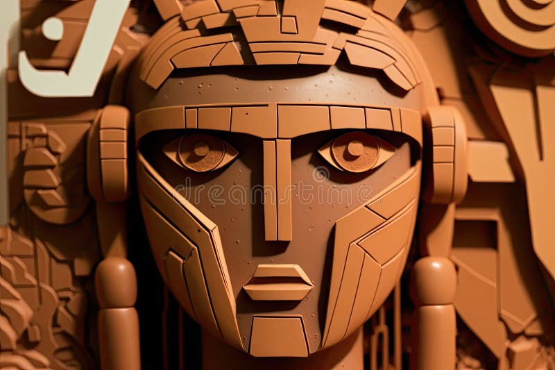 Close-up of Android S Face, with Its Synthetic Skin and Expressionless ...