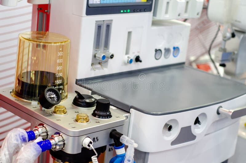 Close-up of Anesthesia Machine in the Hospital Stock Photo - Image of ...
