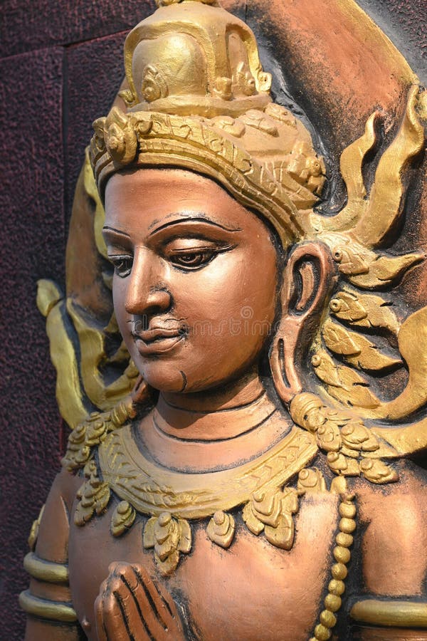 An Angel Statue at a Temple in Thailand Stock Image - Image of craft ...