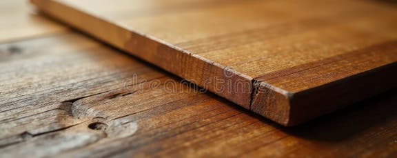 Close Up, Angled View of Wood Grain Tabletop Corner , Table, Background ...