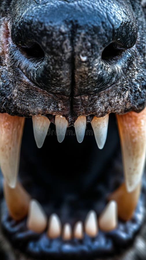 Close-up of Animal Muzzle with Sharp Teeth, Nature Concept Stock Image ...