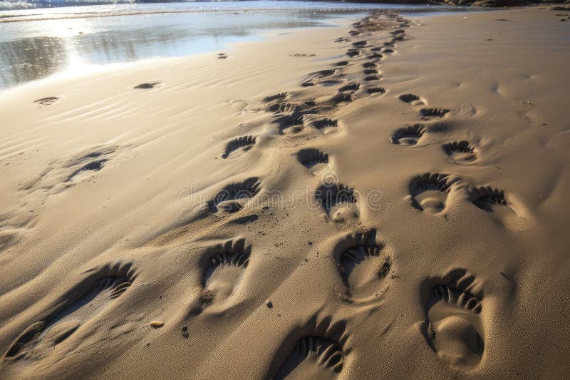 Close-up of Animal Tracks and Signs, with Visible Claw Marks on the ...