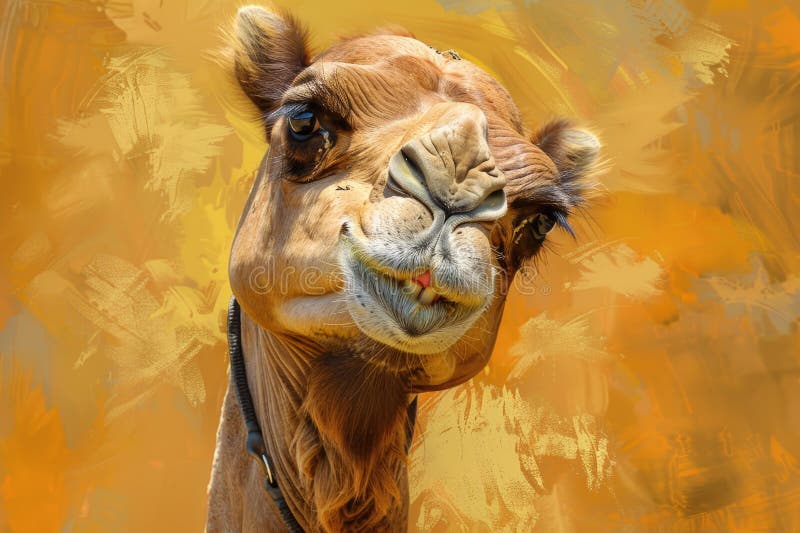 Close-up of Animated Cartoon Camel with Humorous Expression Stock Photo ...