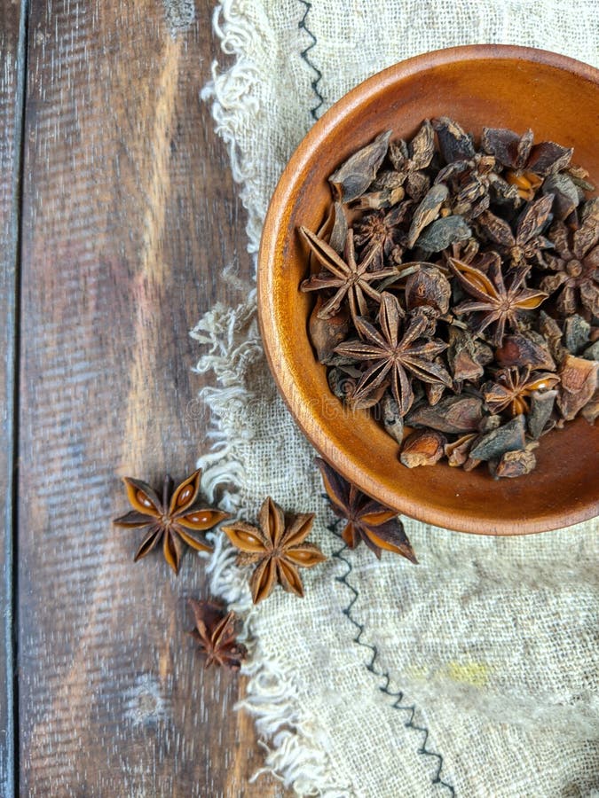 Close Up of Anise Stars Spice Stock Image - Image of branch, produce ...