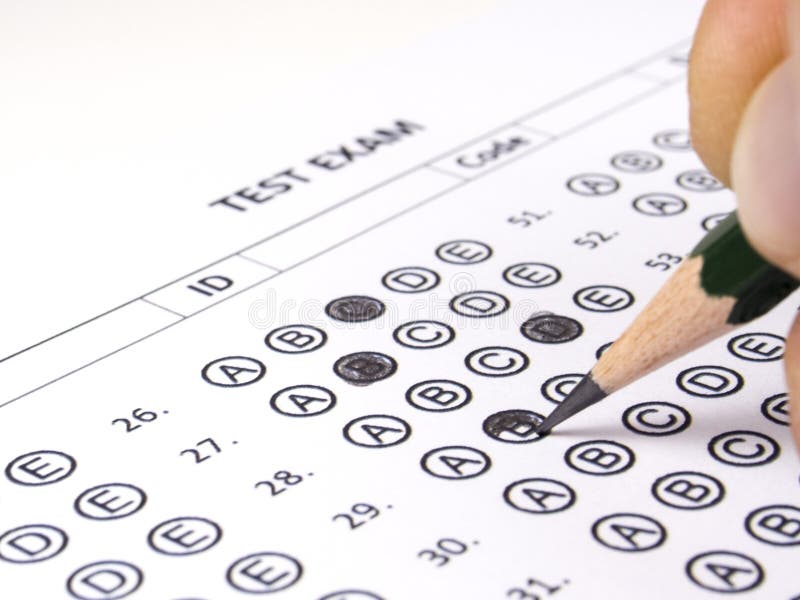 Close Up Answer Sheet for School Stock Photo - Image of exam, check ...