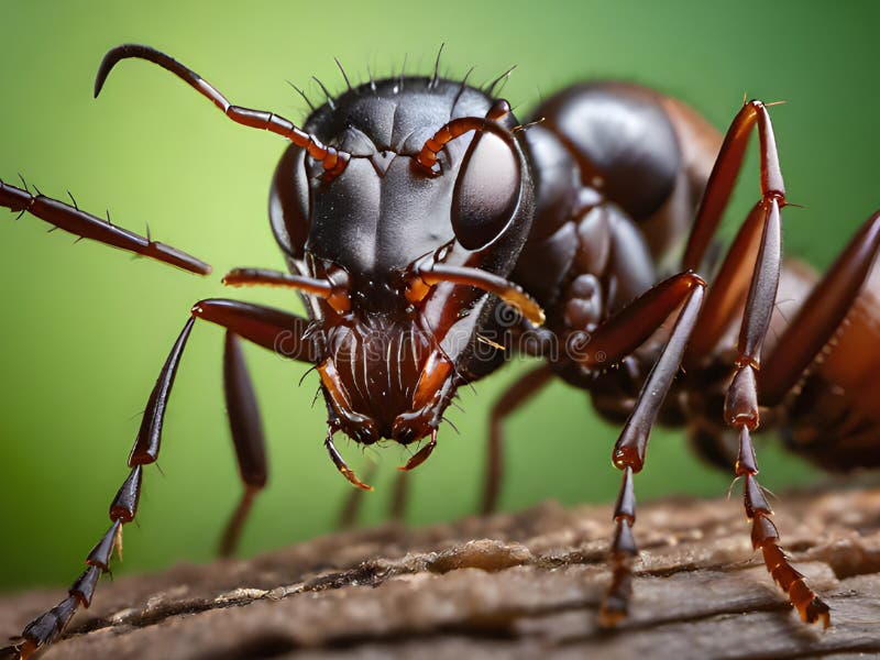 A Close Up of a Ant Ant on a Rock Stock Illustration - Illustration of ...
