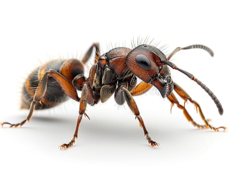 Close Up of Ant on a White Background Stock Photo - Image of formica ...