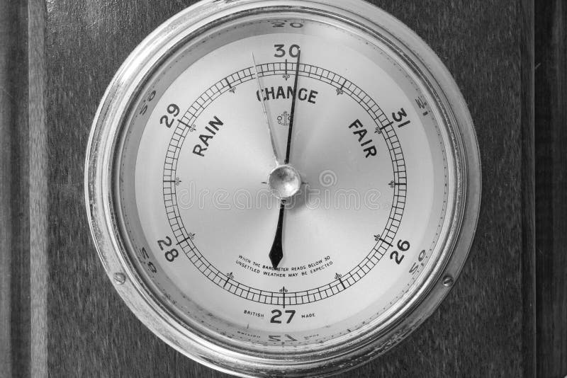 Barometer stock image. Image of round, monochrome, needle - 170134785
