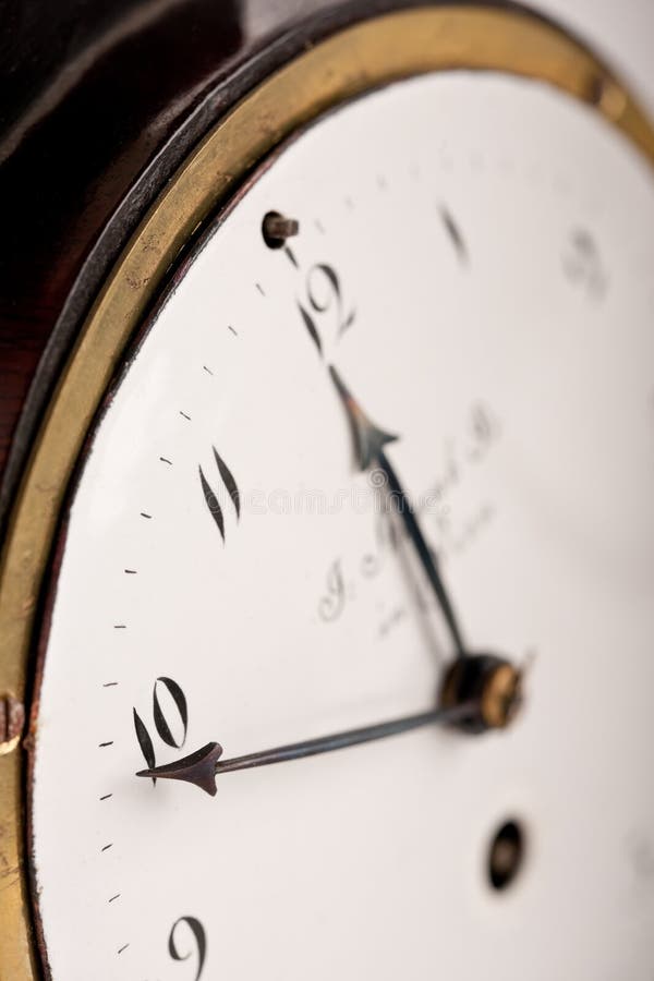 Midnight Clock Close Up stock photo. Image of noon, 12pm - 254800