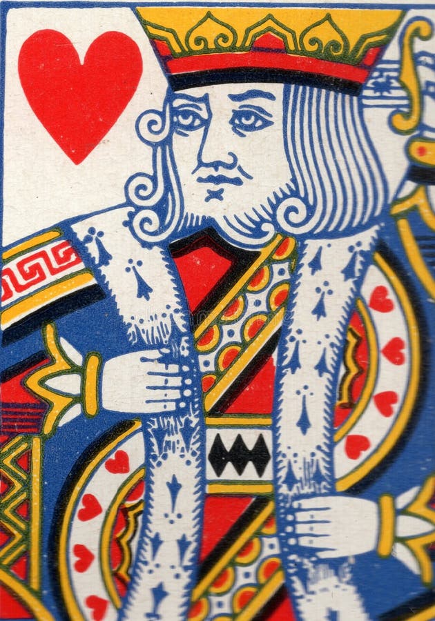 Close Up of an Antique Playing Card. Stock Illustration - Illustration ...