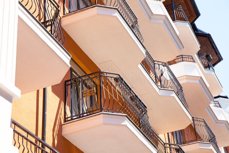 Apartment building stock image. Image of detail, modern - 221654683