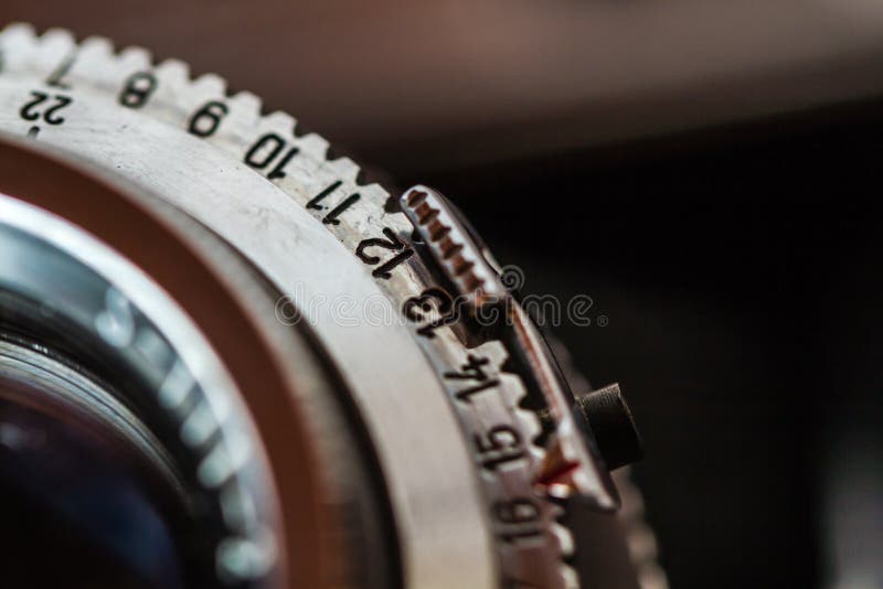 Close Up of Aperture Ring of Antique Camera Stock Photo - Image of ...
