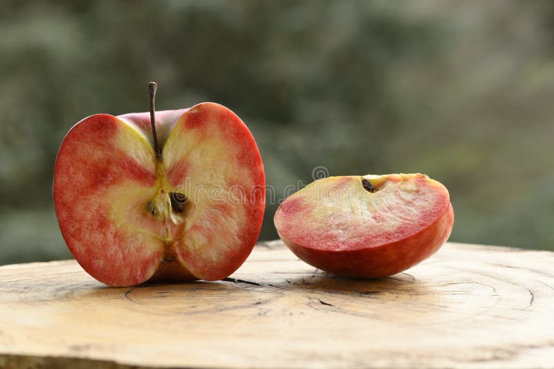 Close Up of Apple Type with Red, White, Yellow and Pink Pulp Stock ...