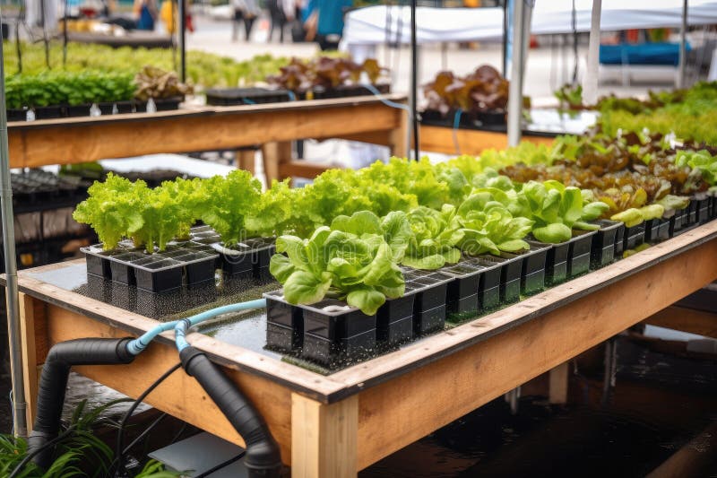 Close-up of Aquaponics and Hydroponic Systems, with All the Parts ...