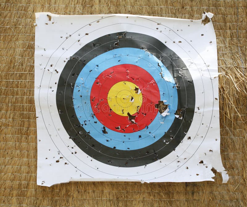 Close-up of an Archery Target Stock Image - Image of close, color: 57083003