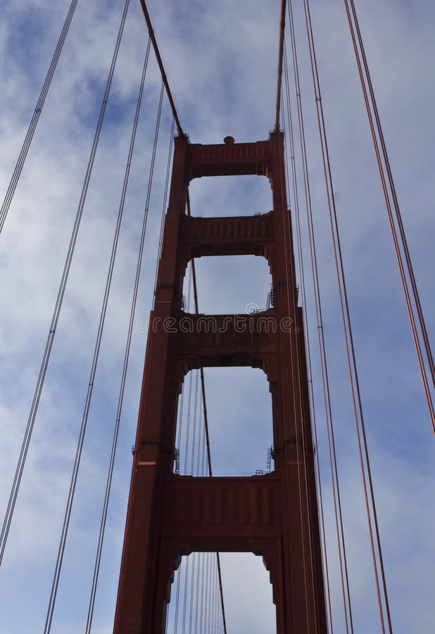 Close Up Architectural Detail of Golden Gate Bridge Stock Image - Image ... Close Up Architectural Detail of Golden Gate Bridge Stock Image - Image ...