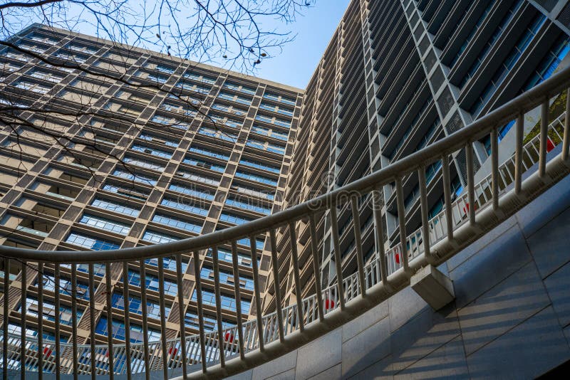 Close-up of Area of Modern Building Office Building Stock Photo - Image ...