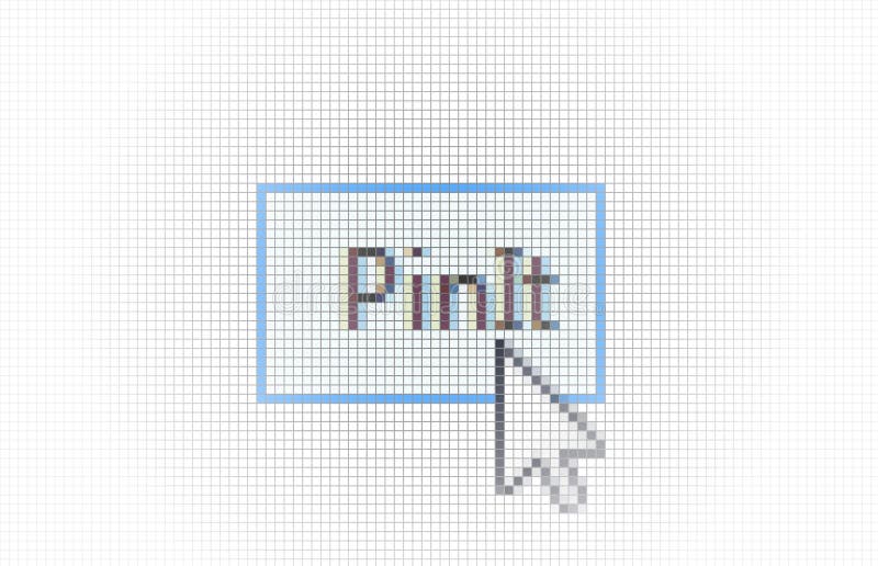 Close Up Arrow Cursor and Pin it Button Stock Vector - Illustration of ...