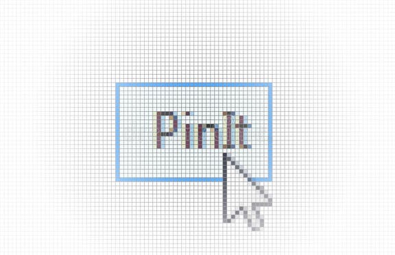 Close Up Arrow Cursor and Pin it Button Stock Vector - Illustration of ...