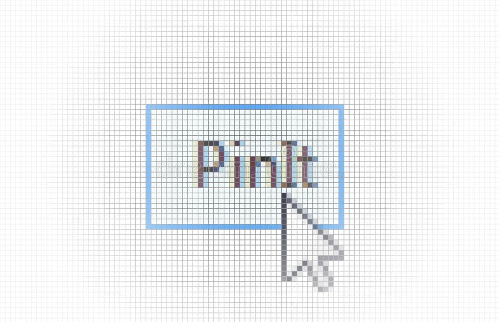 Close Up Arrow Cursor and Pin it Button Stock Vector - Illustration of ...